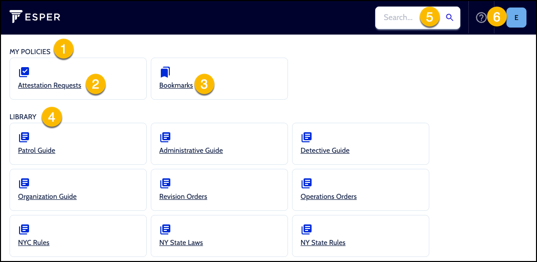 Esper Homepage - Desktop